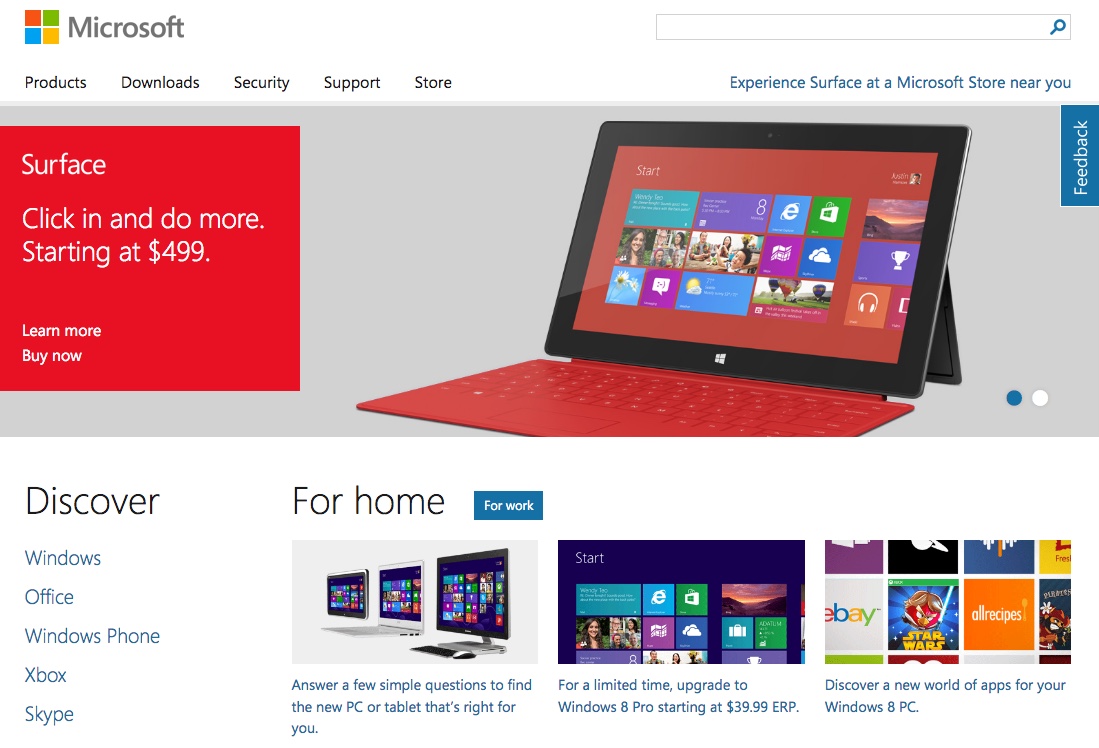 29 Years of Microsoft.com Website Design History - 29 Images - Version ...