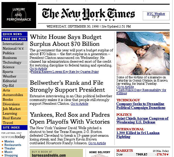 29 Years of New York Times Website Design History - 23 Images - Version ...