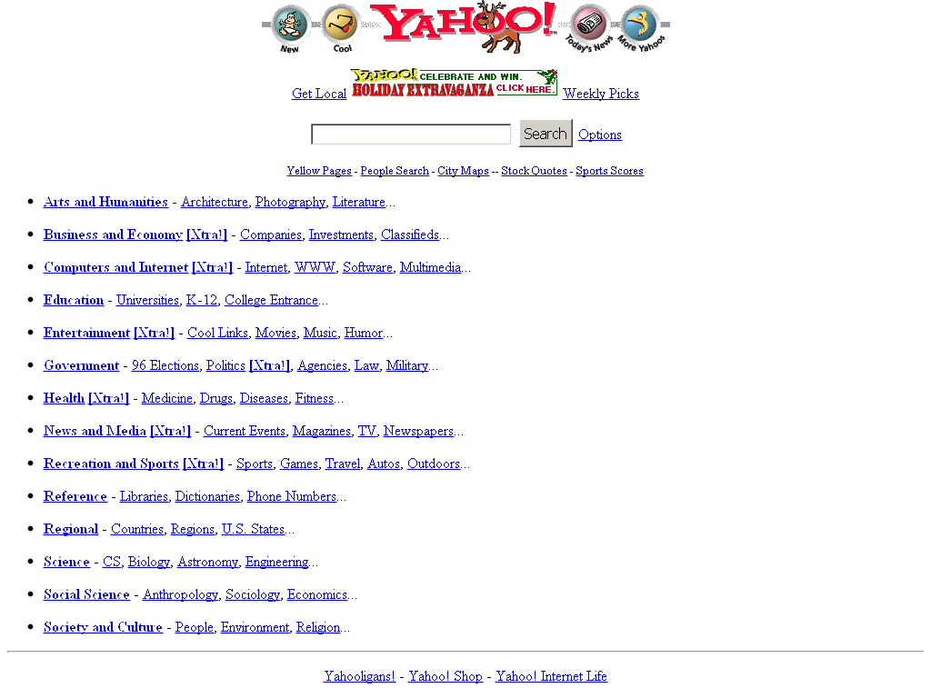 31 Years of Yahoo.com Website Design History - 20 Images - Version Museum
