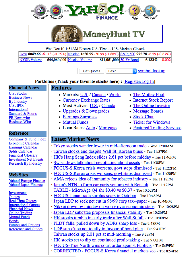 31 Years of Yahoo.com Website Design History - 20 Images - Version Museum